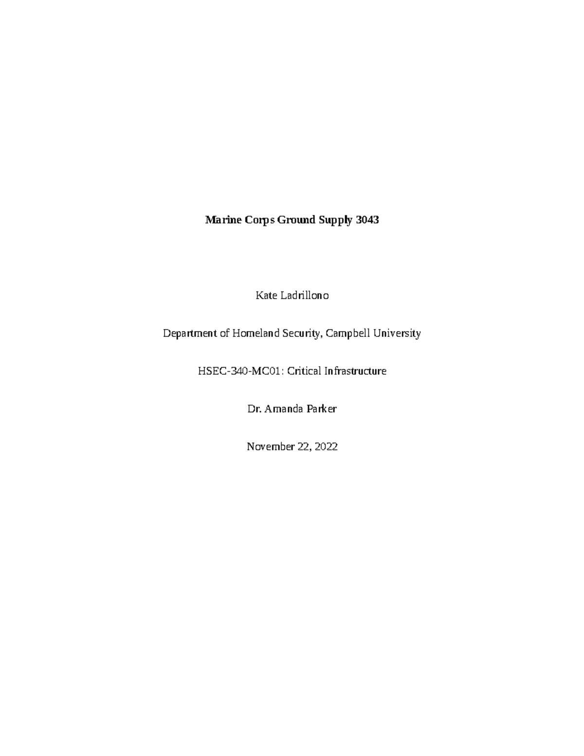 Critical Infrastructure - Google Docs - Marine Corps Ground Supply 3043 ...