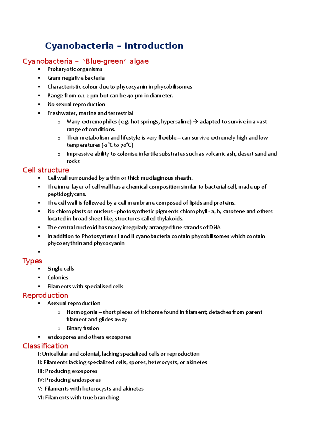 Cyanobacteria Introduction - Cyanobacteria – Introduction Cyanobacteria ...