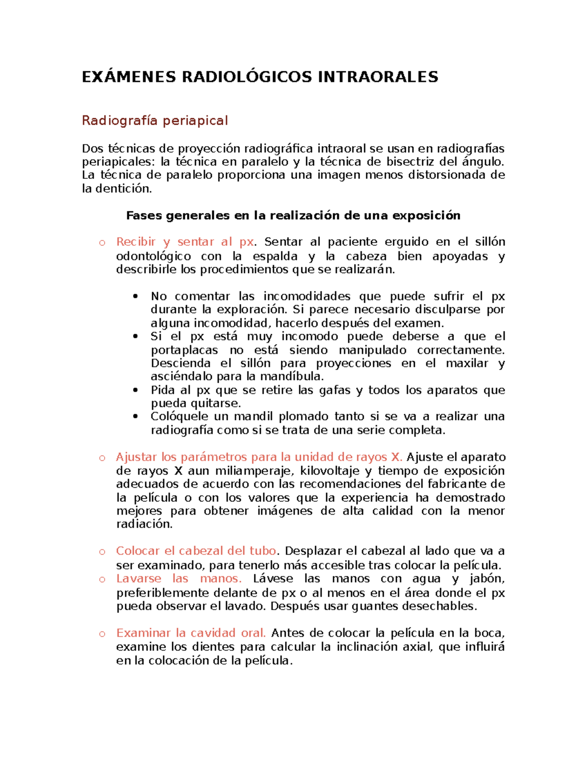 Examenes Radiológicos Intraorales - EXÁMENES RADIOLÓGICOS INTRAORALES ...
