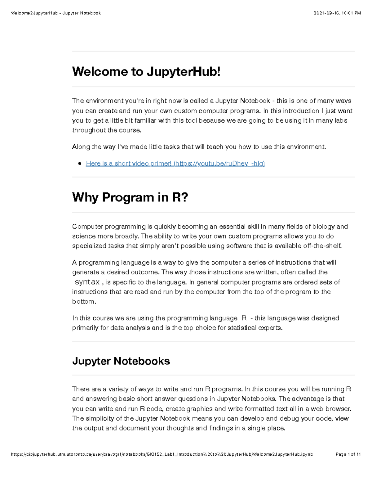 genomes all around - Welcome to JupyterHub! The environment you're in ...