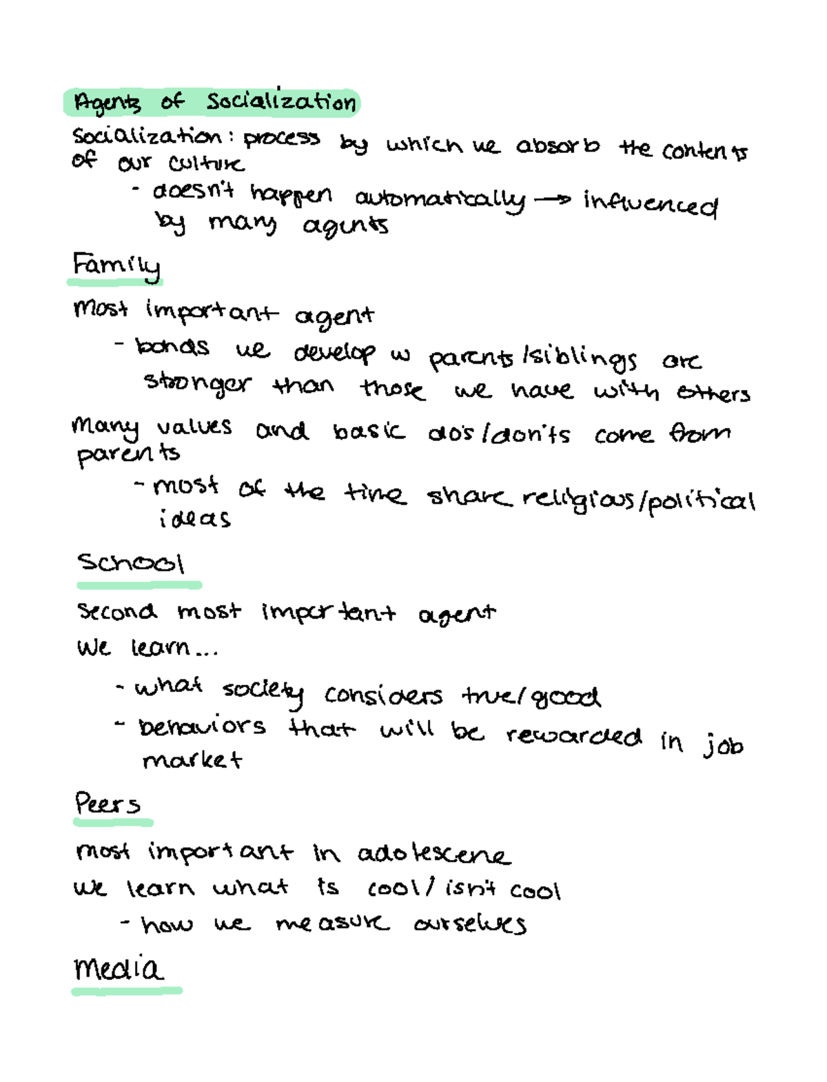 Lecture 12 - Agents of Socialization - Agents of socialization ...