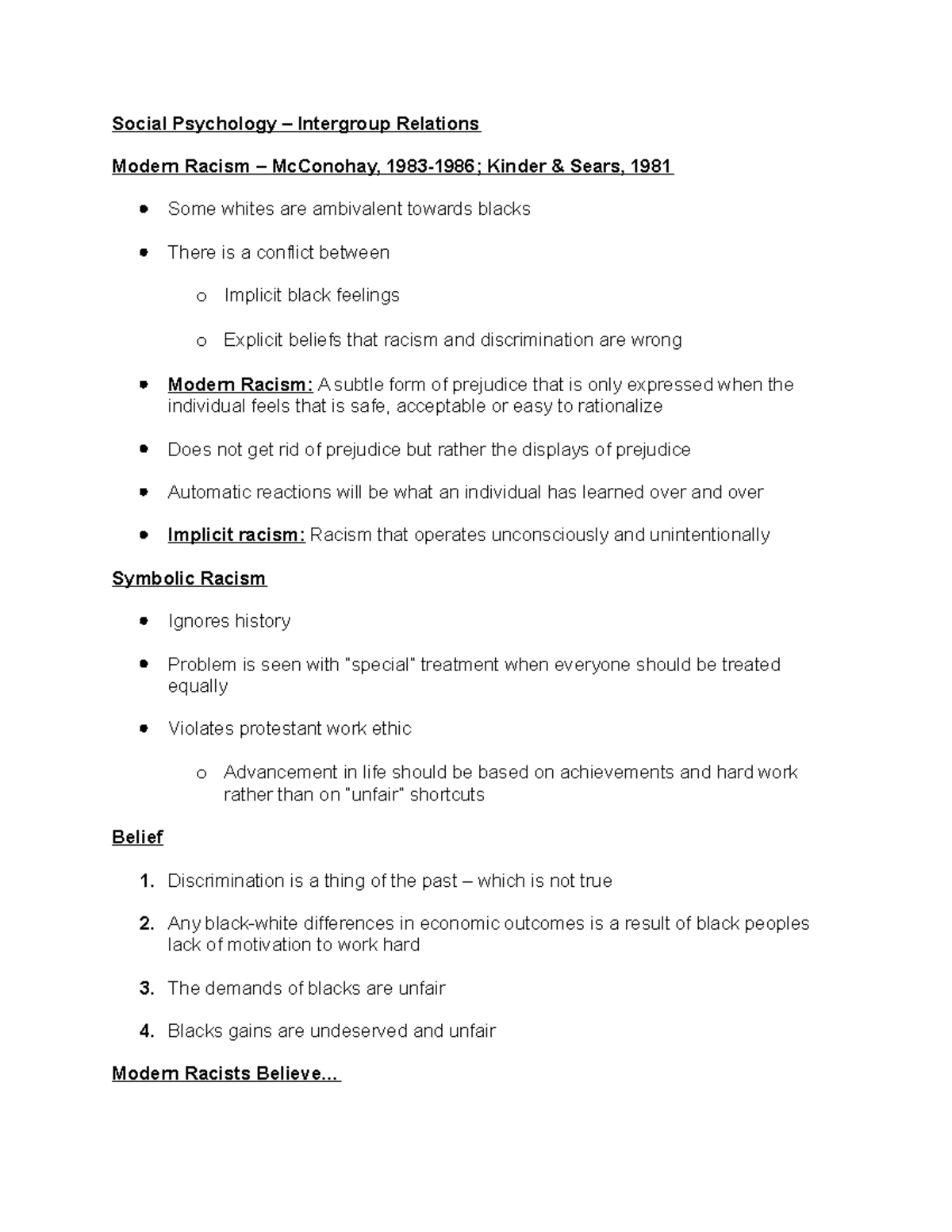 Social Psychology - Racism - March 5, 2019 - Social Psychology ...