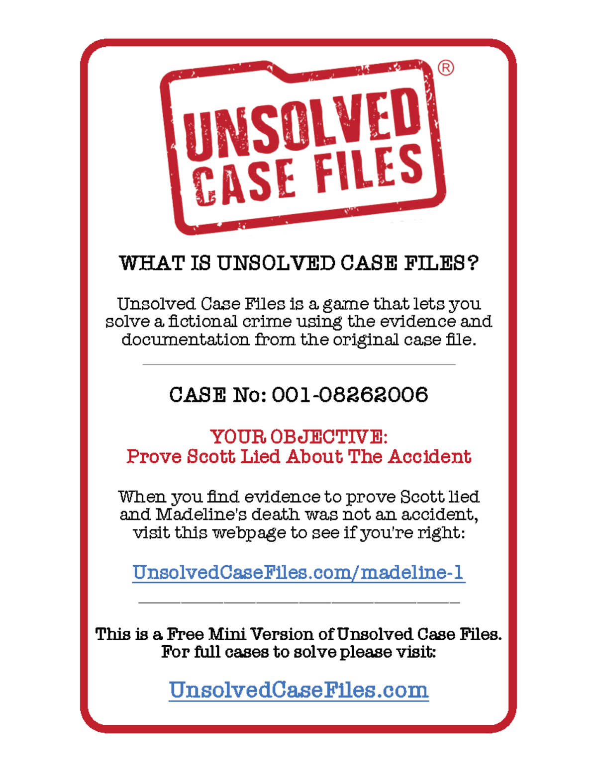Free unsolved case file madeline deparde 102819 - WHAT IS UNSOLVED CASE ...