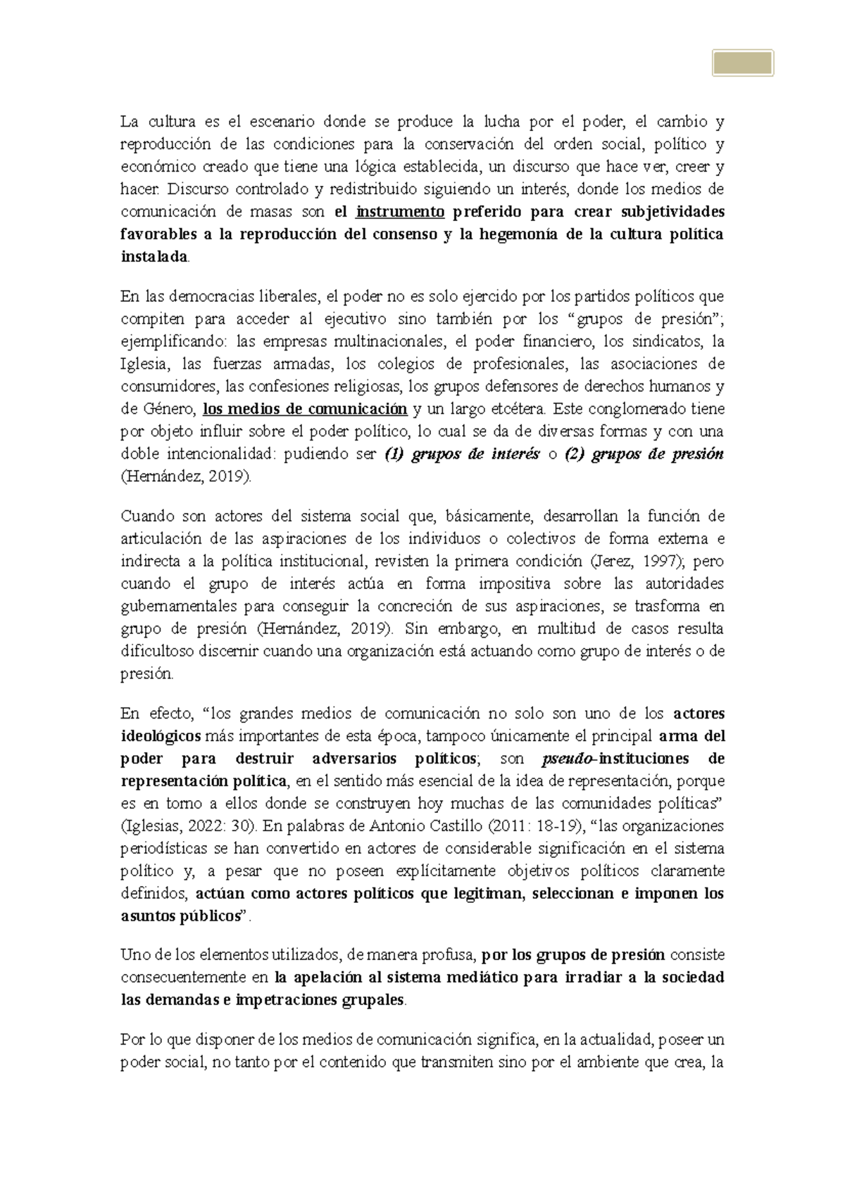 Contenido - rwerw - La cultura es el escenario donde se produce la ...