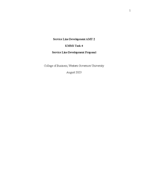 AMT2 Task 4 - Example of Performance Assessment - Service Line ...