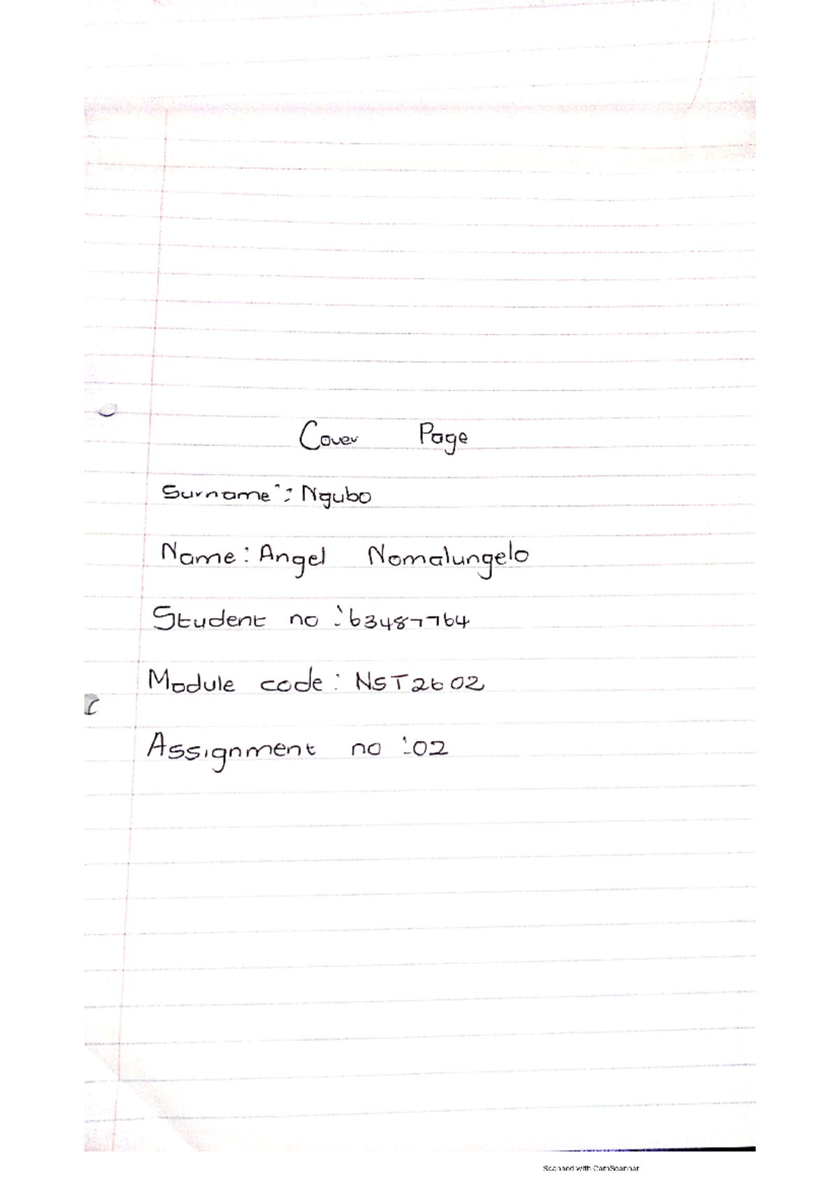 Nstass 2 - Assignment 2 of nst2602 - Nst2601 - Studocu