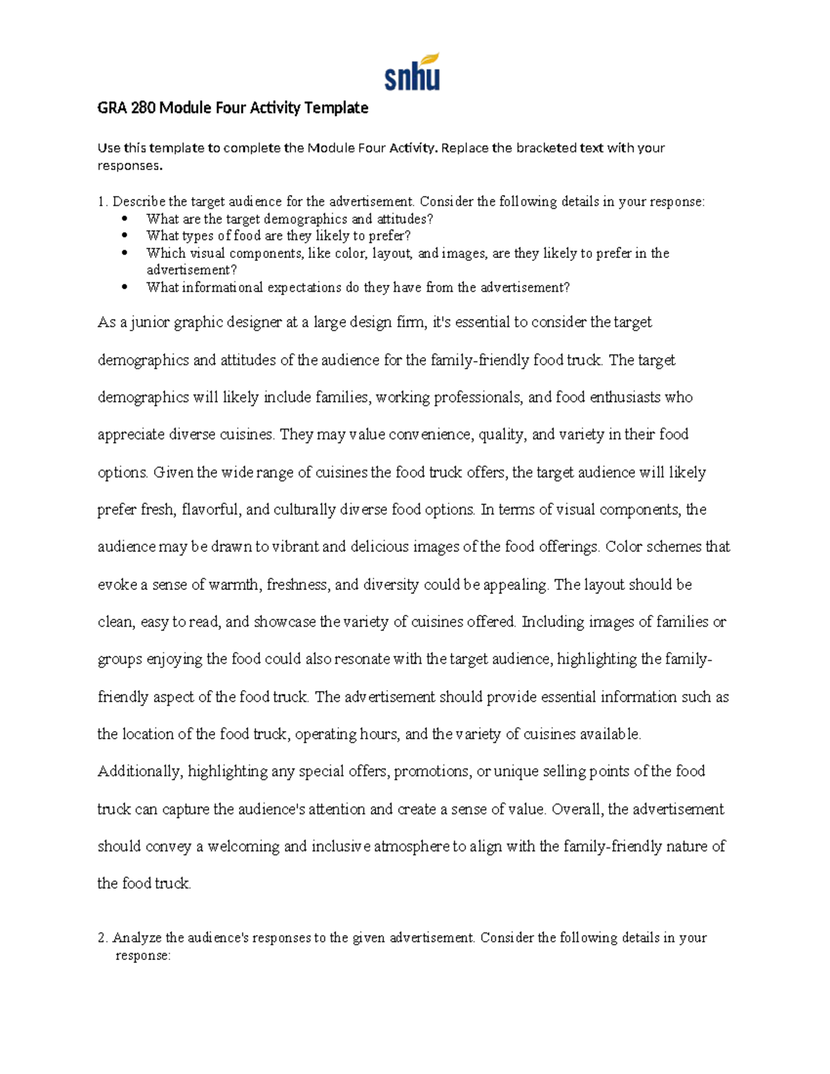 GRA 280 Module Four Activity Template - GRA 280 Module Four Activity ...