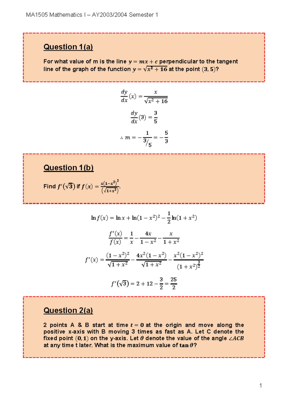MA1505 0304 - = + - Studocu