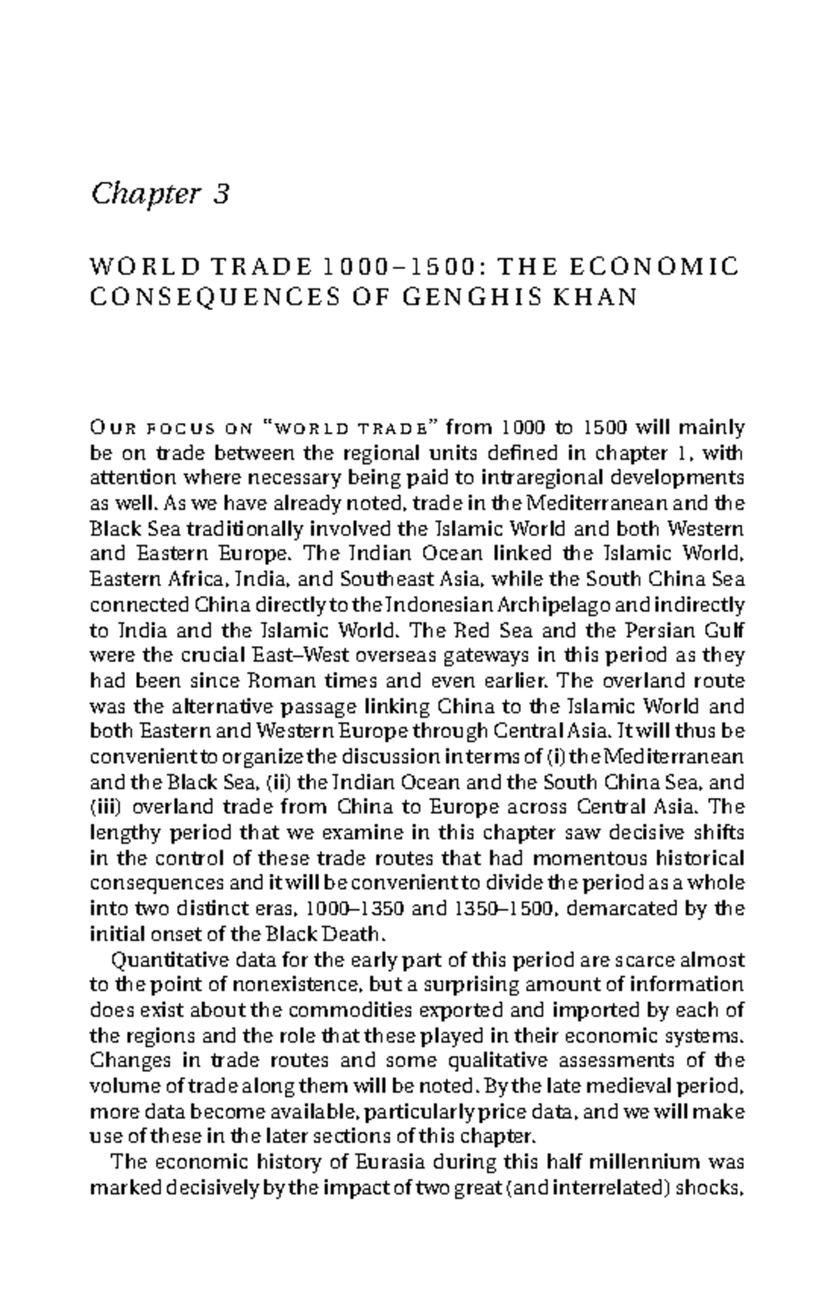 [Power and Plenty] 3. World Trade 1000–1500 The Economic Consequences ...
