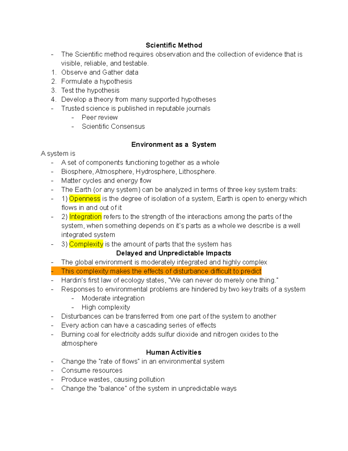Geology notes 1 25 22 - Scientific Method The Scientific method ...