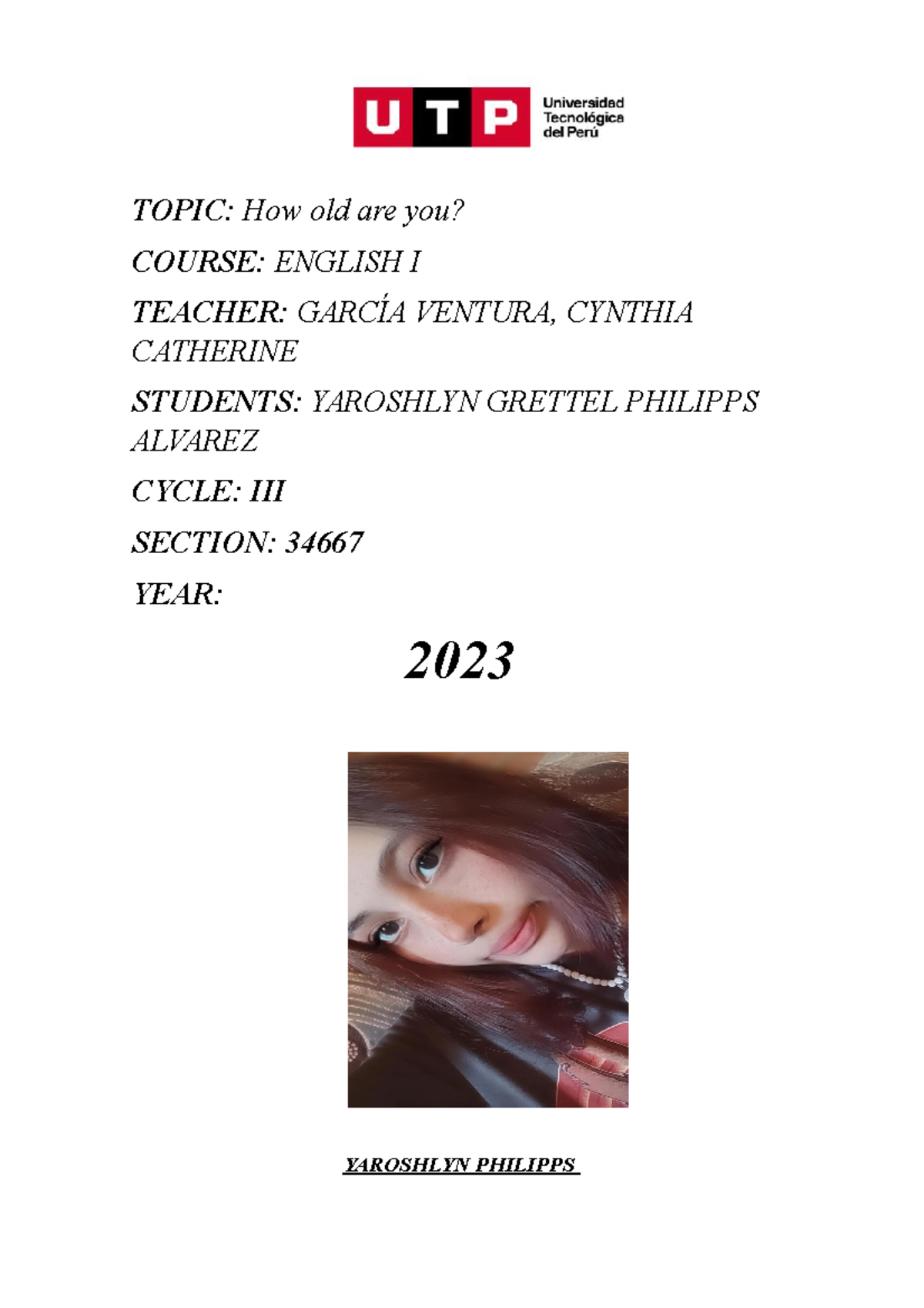 (AC-S03) Week 3 - Task Assignment - How old are you) Yaroshlyn Philipps ...