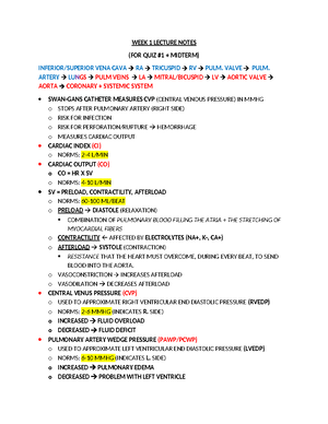 N8 Week 2 Lecture Notes - Cardiac Medication, EKG, Dysrhythmias, Heart ...