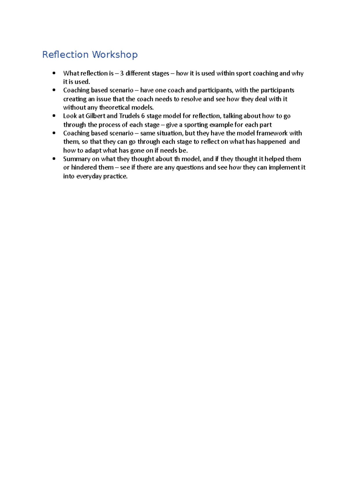 Reflection Workshop - 856Z3706 - MMU - Studocu