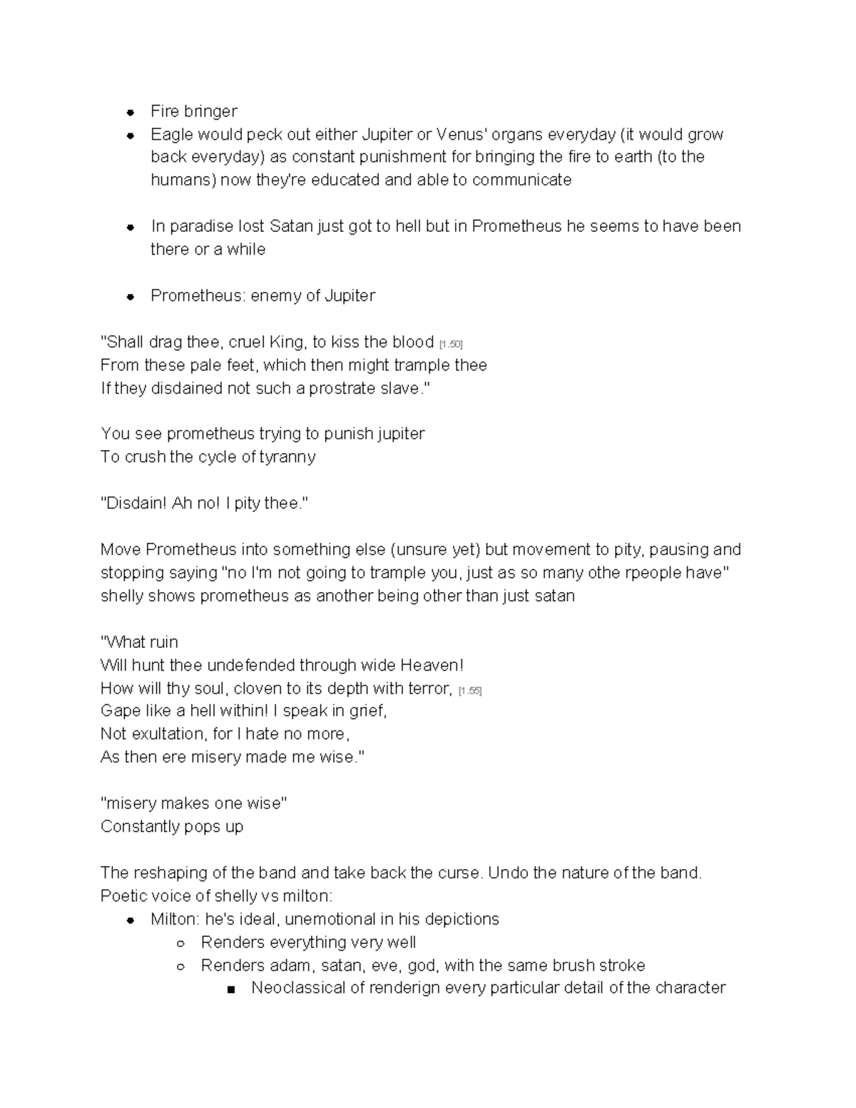 Prometheus Unbound - quotes and interpretation included - Fire bringer ...