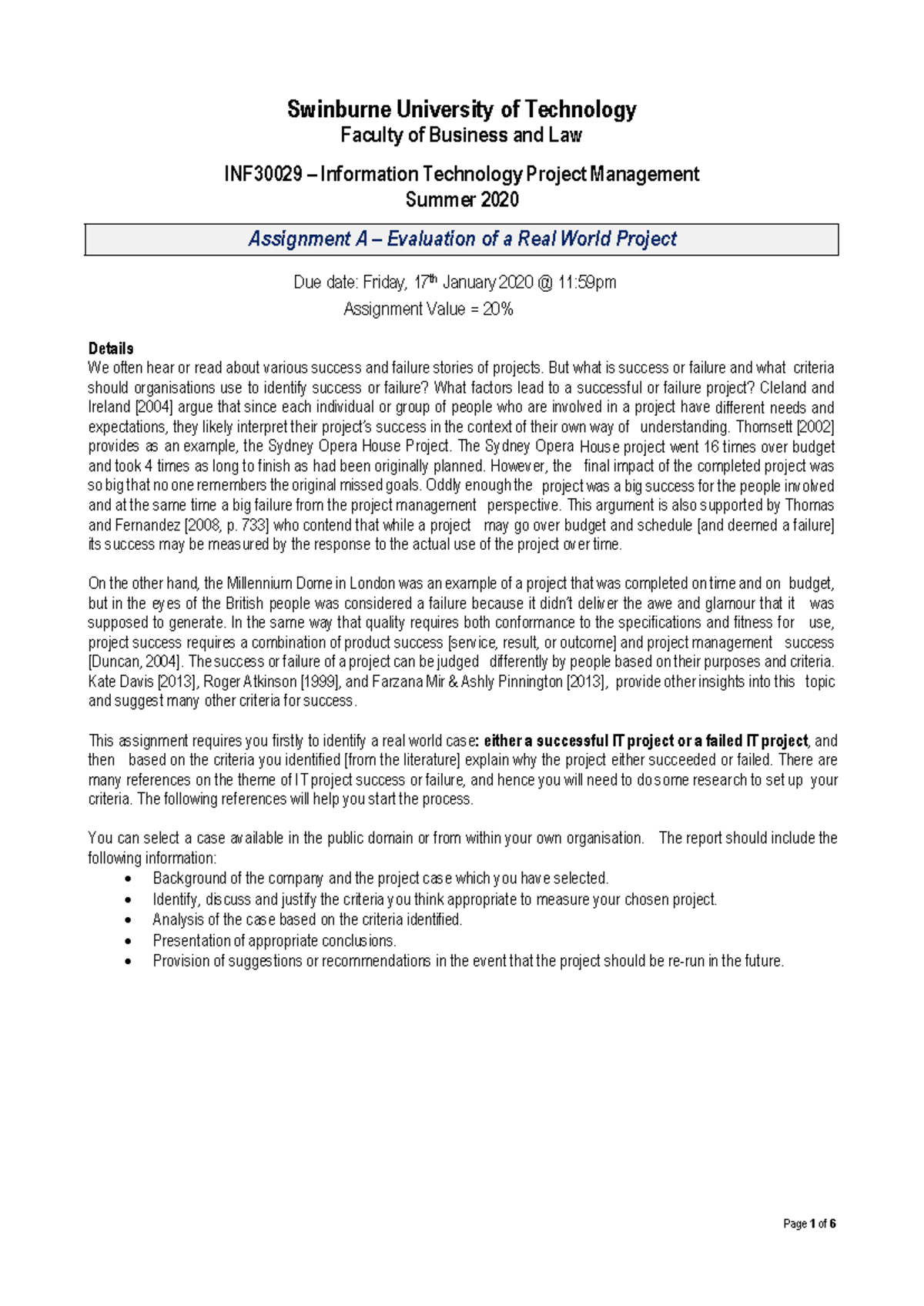 INF30029 SUM 2020A Assignment A-1 Description - Warning: TT: undefined function: 32 Swinburne ...