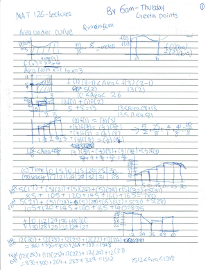 MAT 126 Final Review - MAT 126 Practice Final Exam Page 1 of 3 Stony Brook STATE UNIVERSITY OF ...