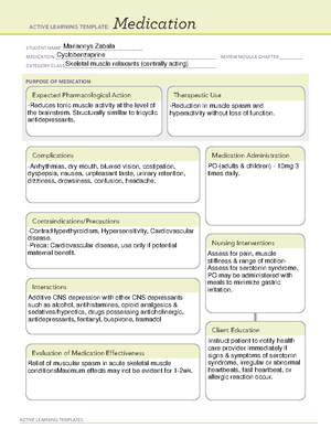 ATI Med Template (Acetaminophen) - ACTIVE LEARNING TEMPLATES Medication ...