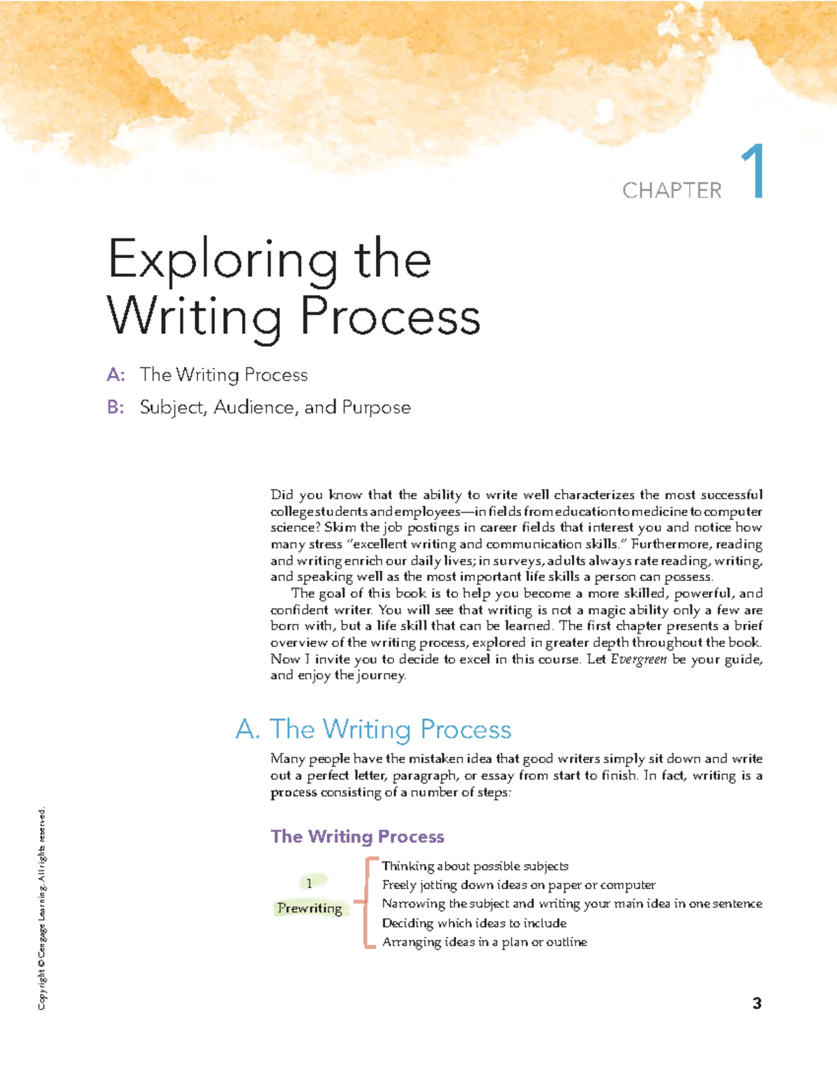 Evergreen Ch1 The Writing Process - Exploring the Writing Process Did ...