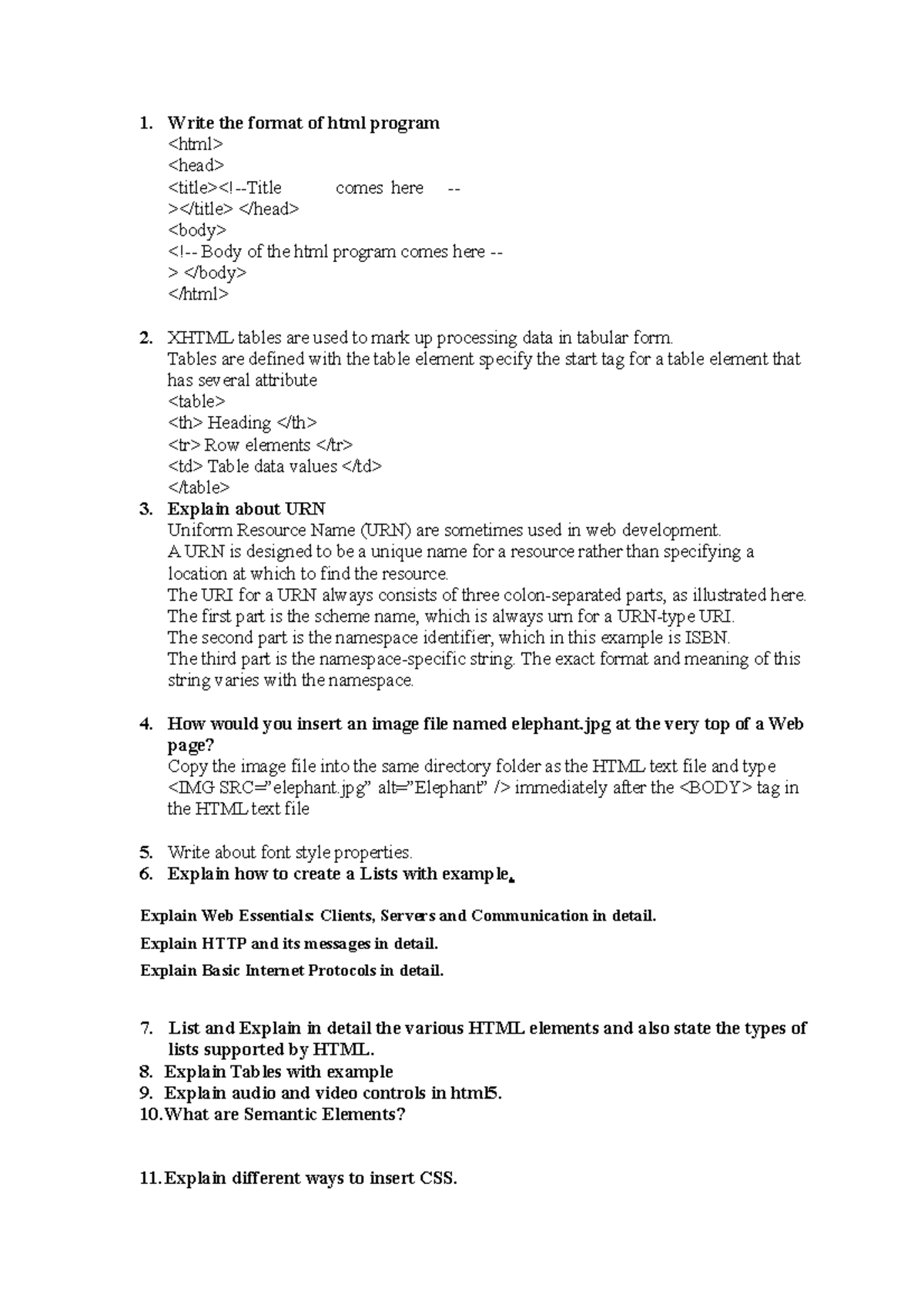 UT1 IP - TRY THIS - Write the format of html program - Studocu