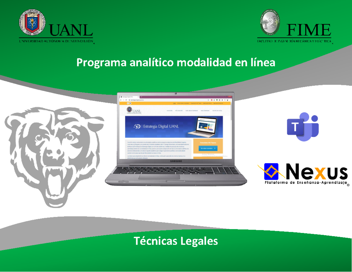 Formato P A v2 Tecnicas Legales - Programa analÌtico modalidad en lÌnea ...