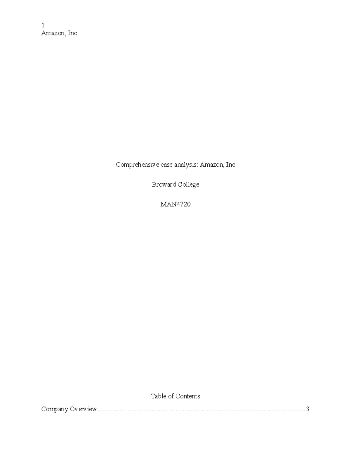 Comprehensive case analysis - - Studocu