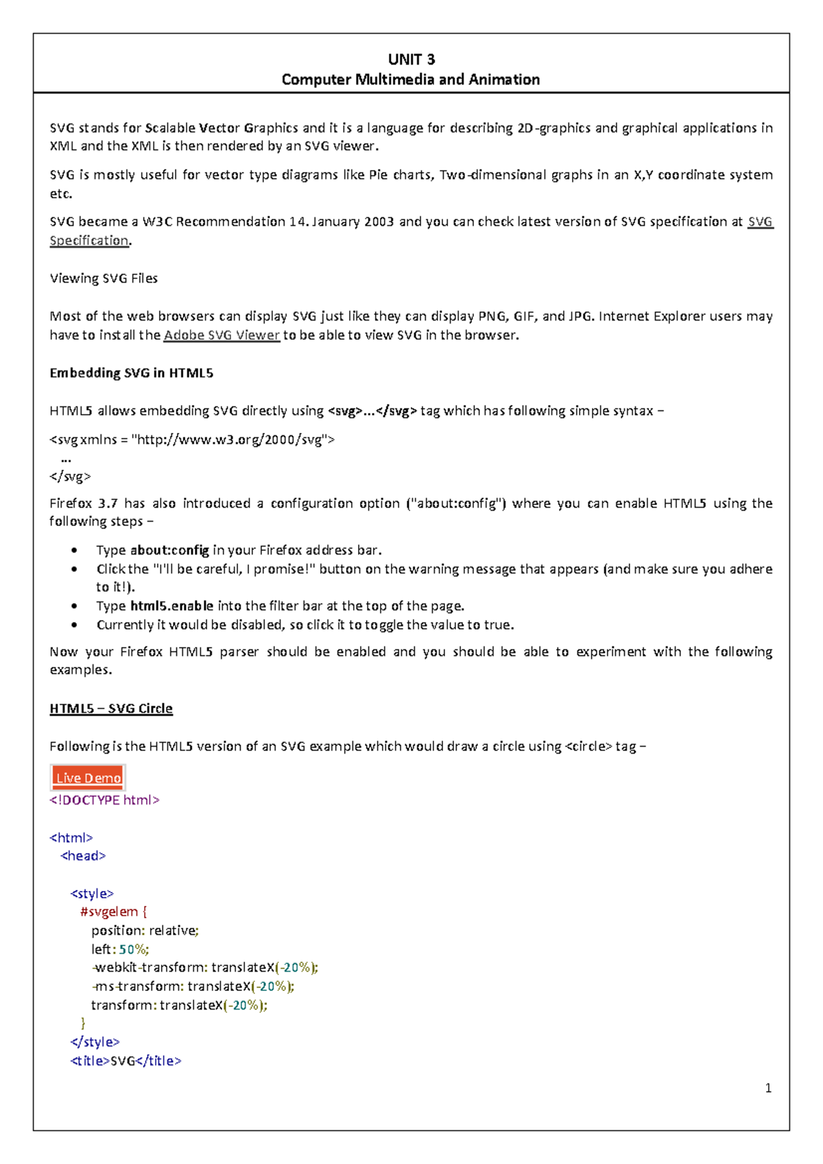 Chapter 3 notes final - Multimedia and Animation - Computer Multimedia ...