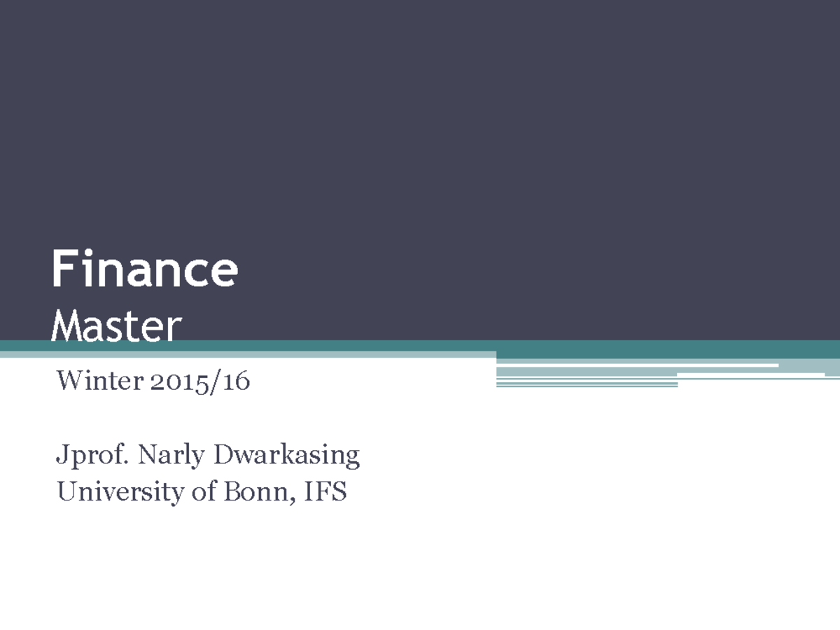 Zusammenfassung - Finance Master Winter 2015/ Jprof. Narly Dwarkasing ...