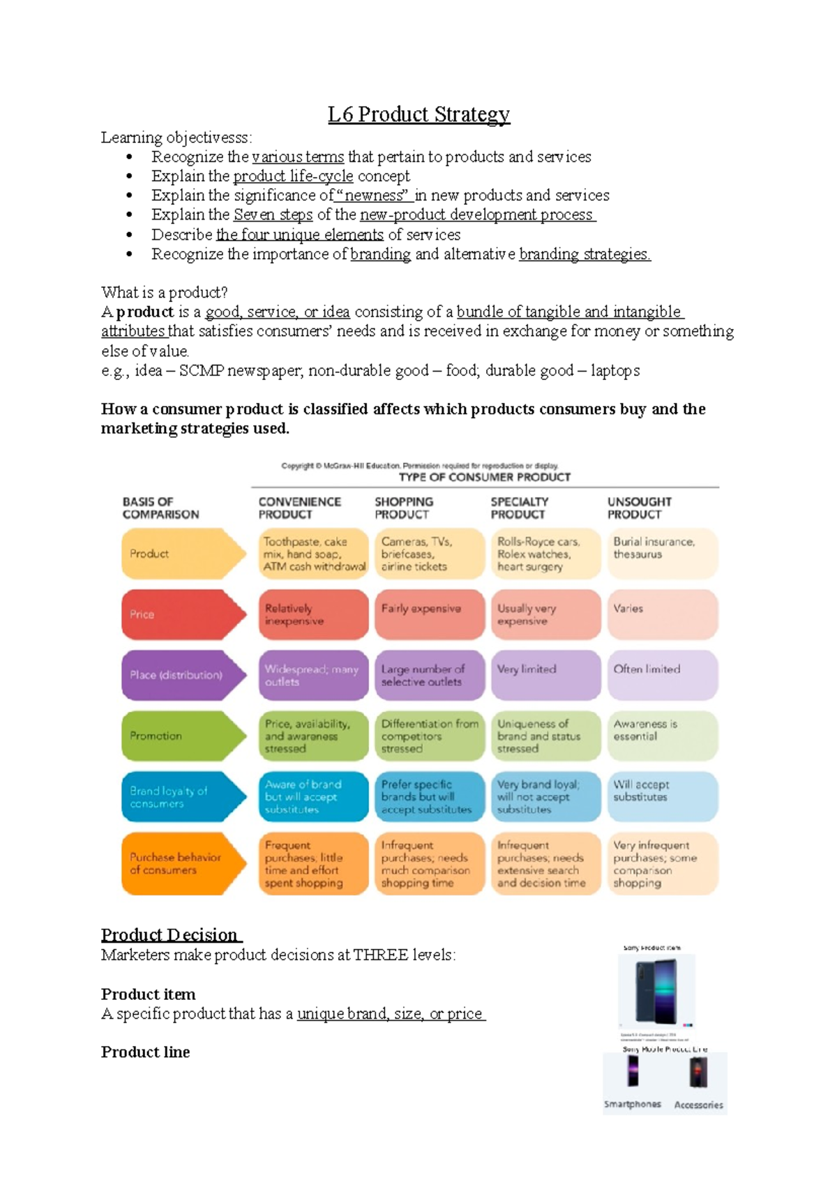 Lecture 6 Product Strategy - L6 Product Strategy Learning objectivesss ...