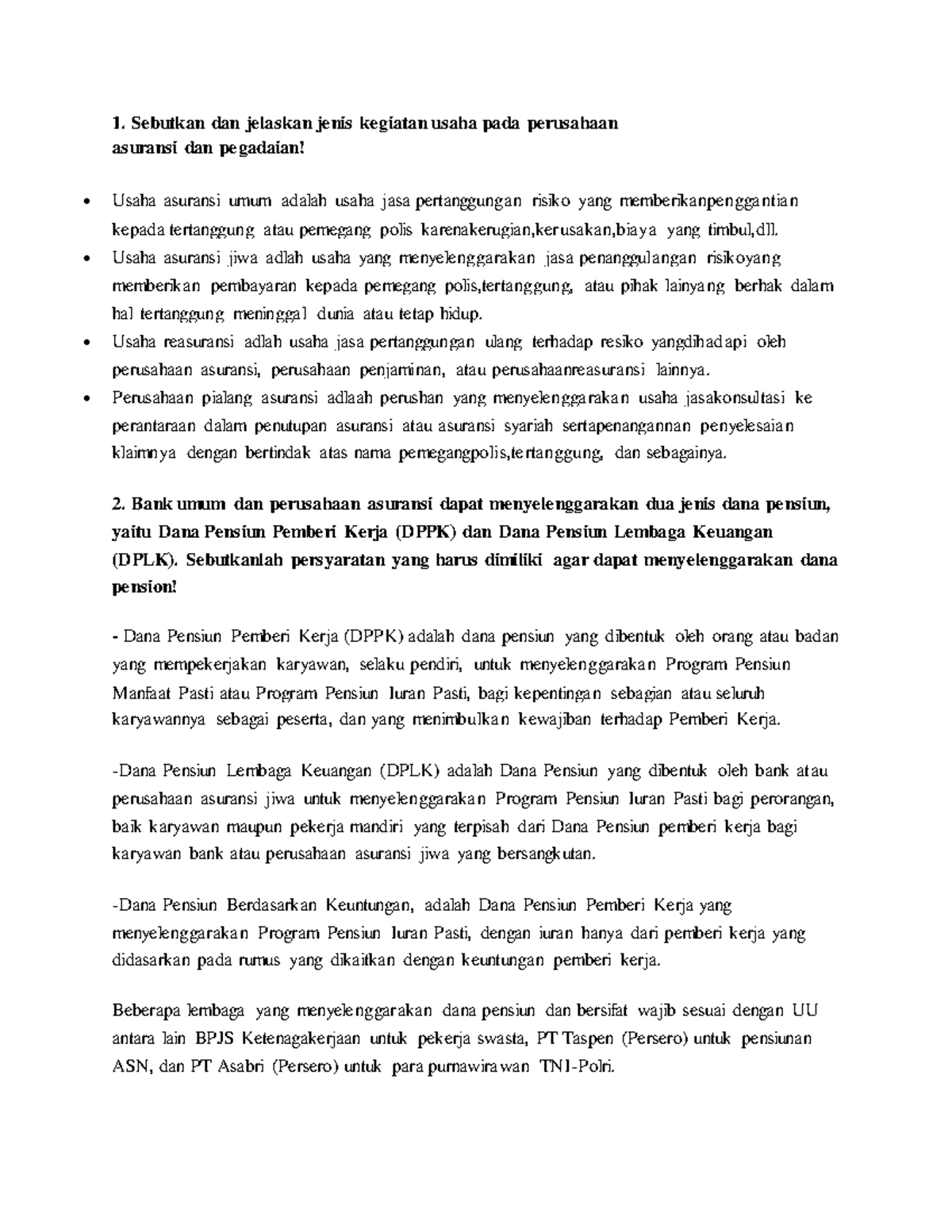 Tugas 3 bank dan lembaga keuangan non bank - Sebutkan dan jelaskan jenis kegiatan usaha pada ...