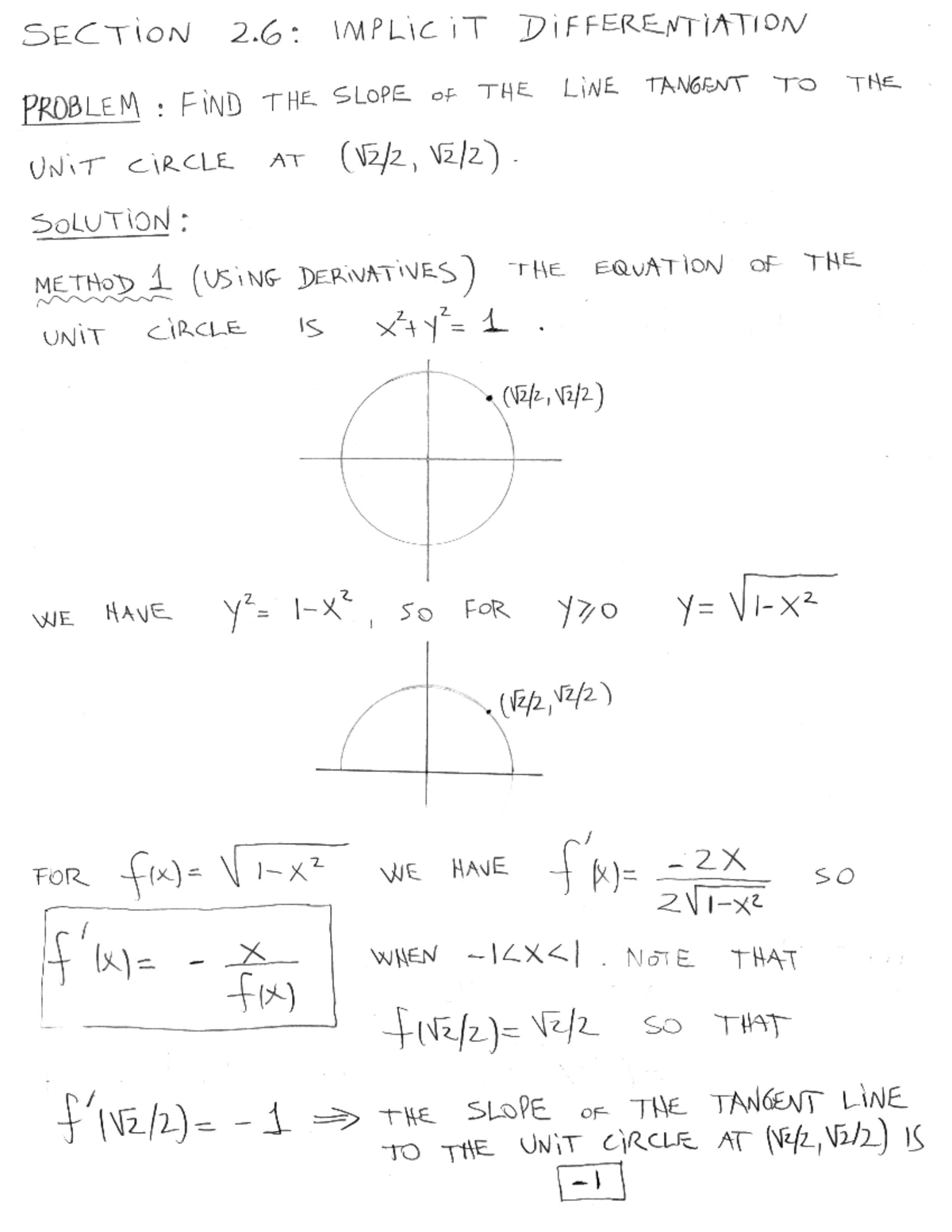 Section 2 - Calculus Notes from Fernando Szechtman - MATH 110 - Studocu
