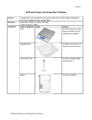 Weak Acid-Strong Base Titration Lab Report - Weak Acid-Strong Base ...