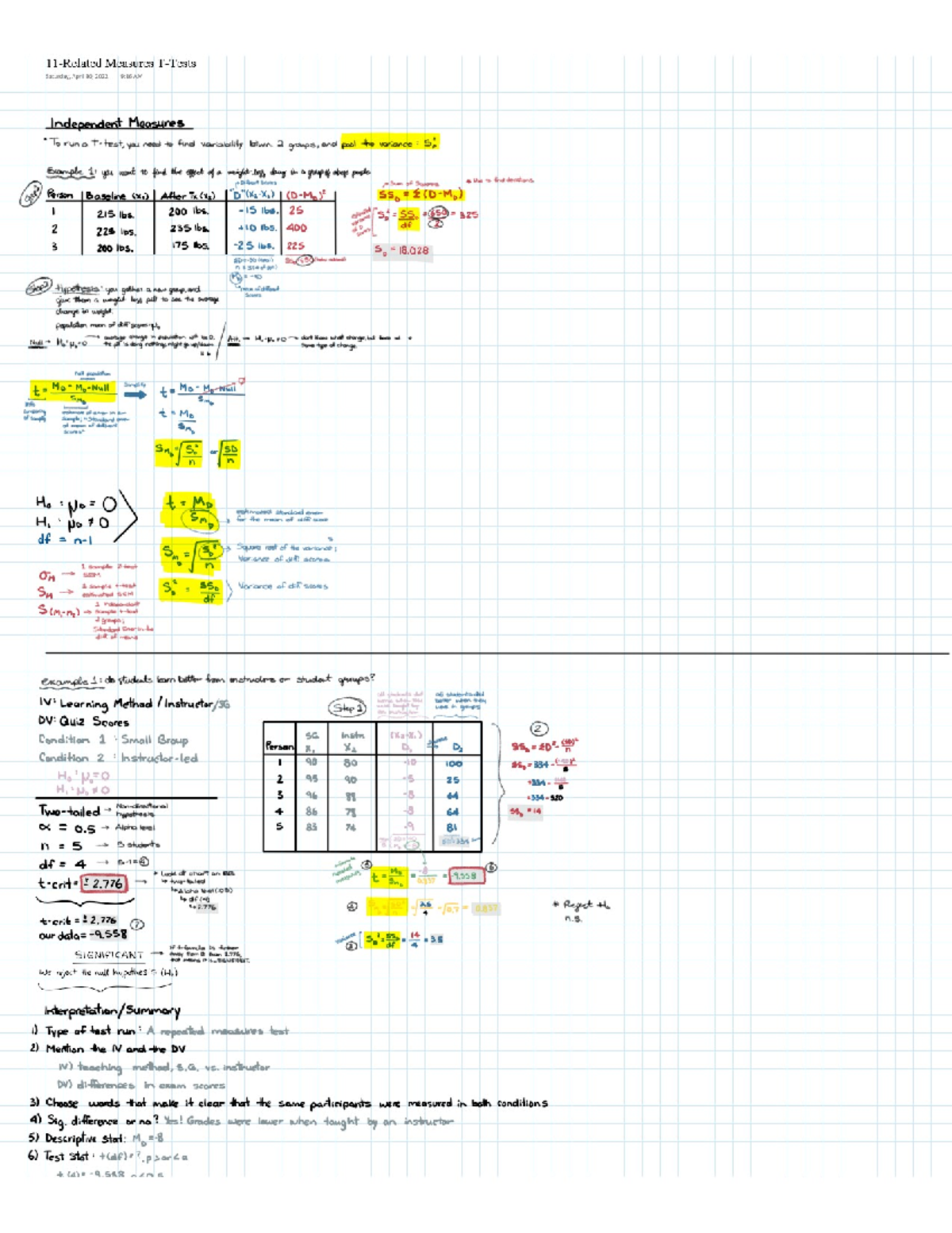 Psych 1073 Statistics-Chapter 11 - PSYCH 107 - Studocu