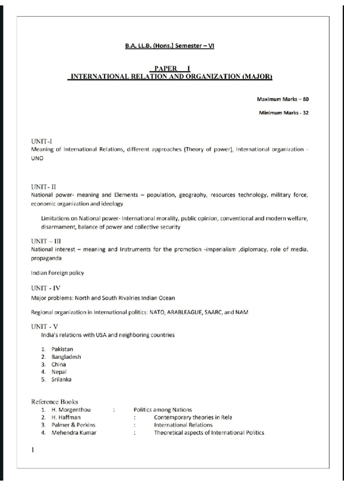 Syllabus 6th Semester - BALLB honours - Studocu