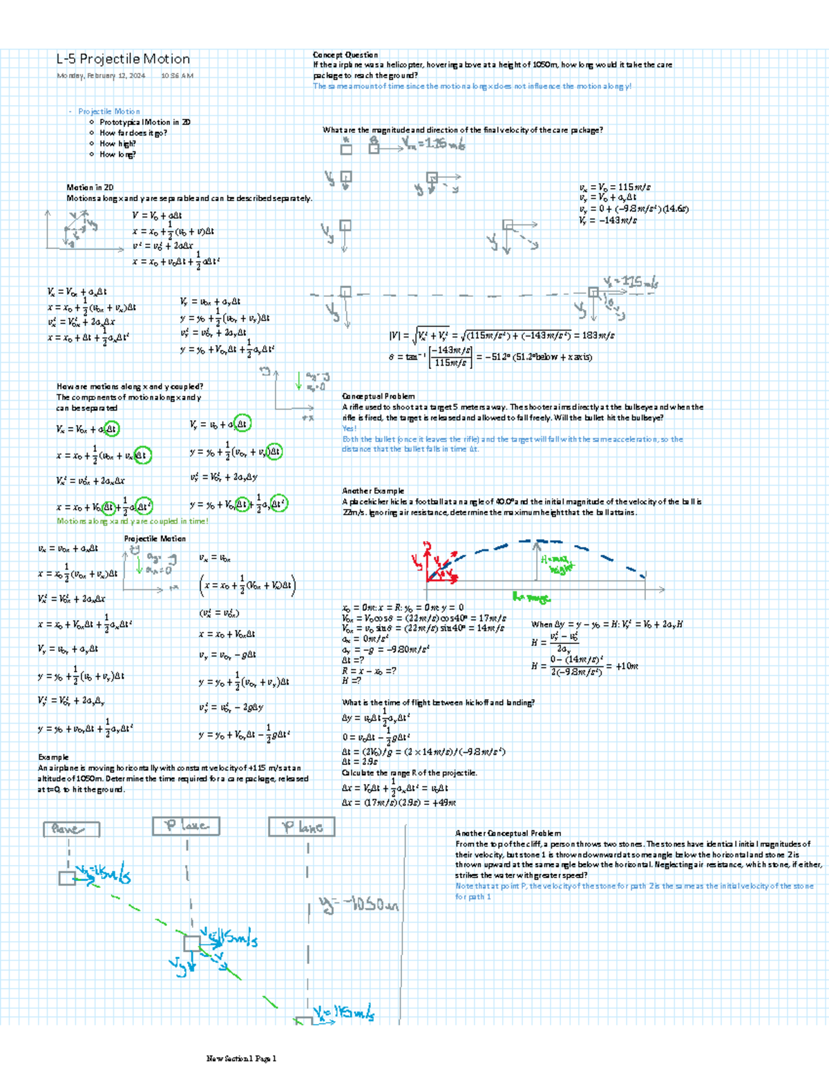 Lesson 5: Projectile Motion - Projectile Motion Prototypical Motion in ...