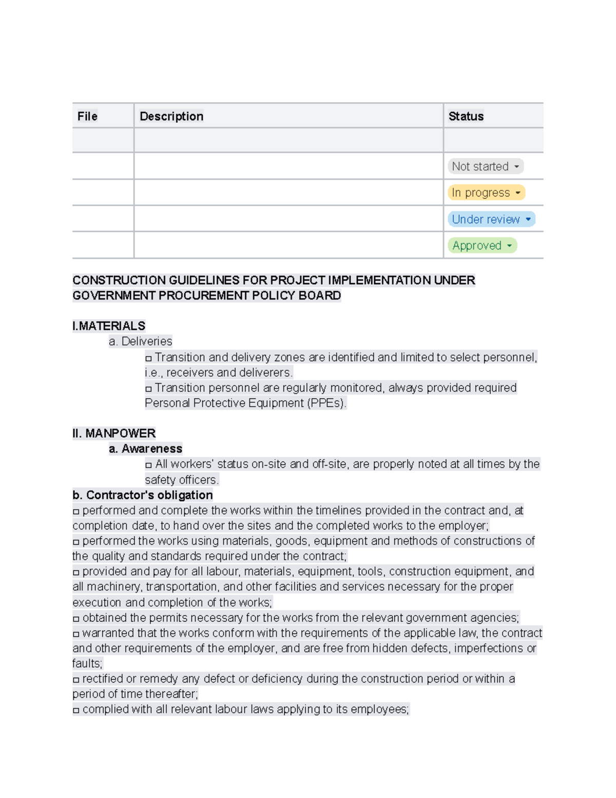 Accomplishment 1 CPM - goodluck - File Description Status Not started ...