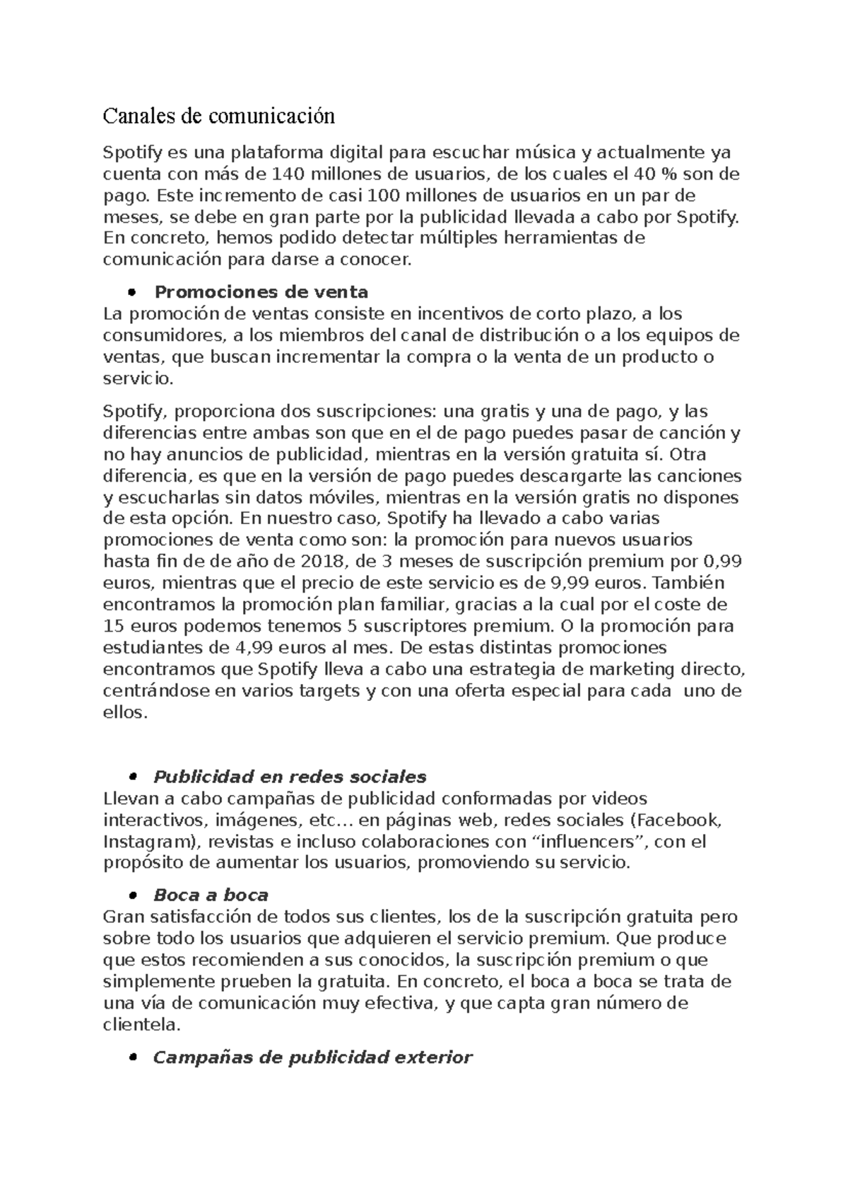 Expo Spotify - aja - Canales de comunicación Spotify es una plataforma ...