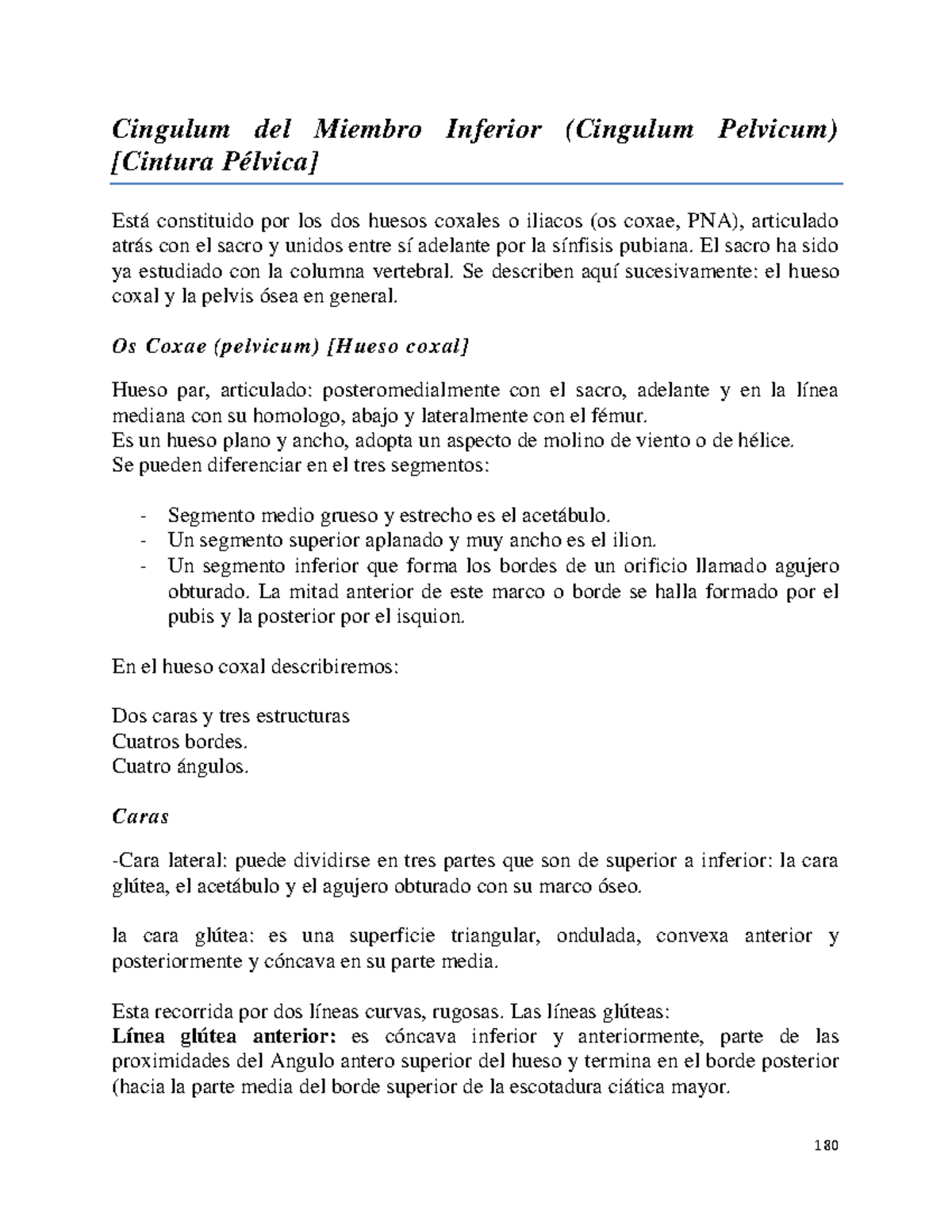 Cintura pelvica - Lecture notes 28 - Cingulum del Miembro Inferior ...