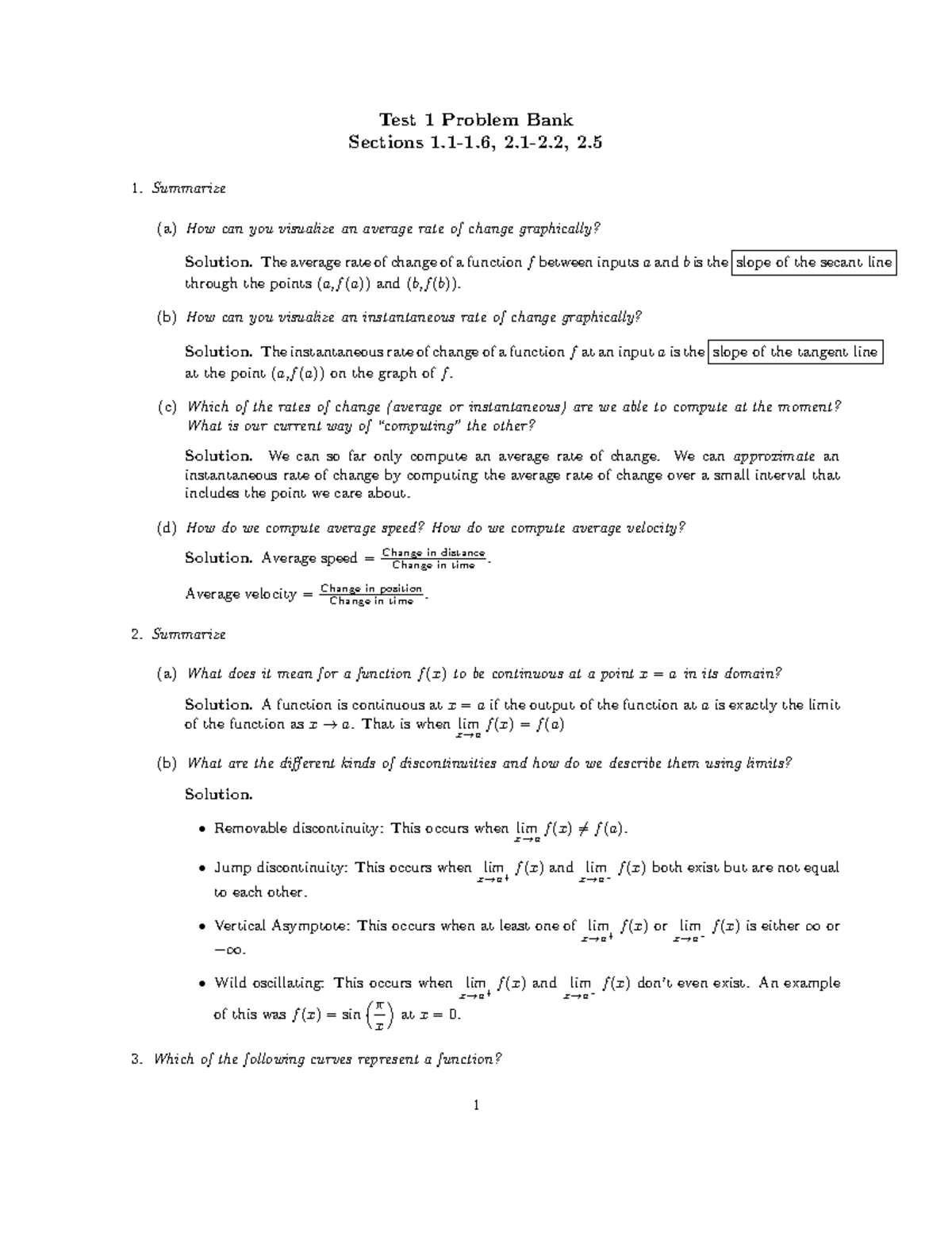 Test 1 Problem Bank - MATH 1551 - Test 1 Problem Bank Sections 1.1-1, 2 ...