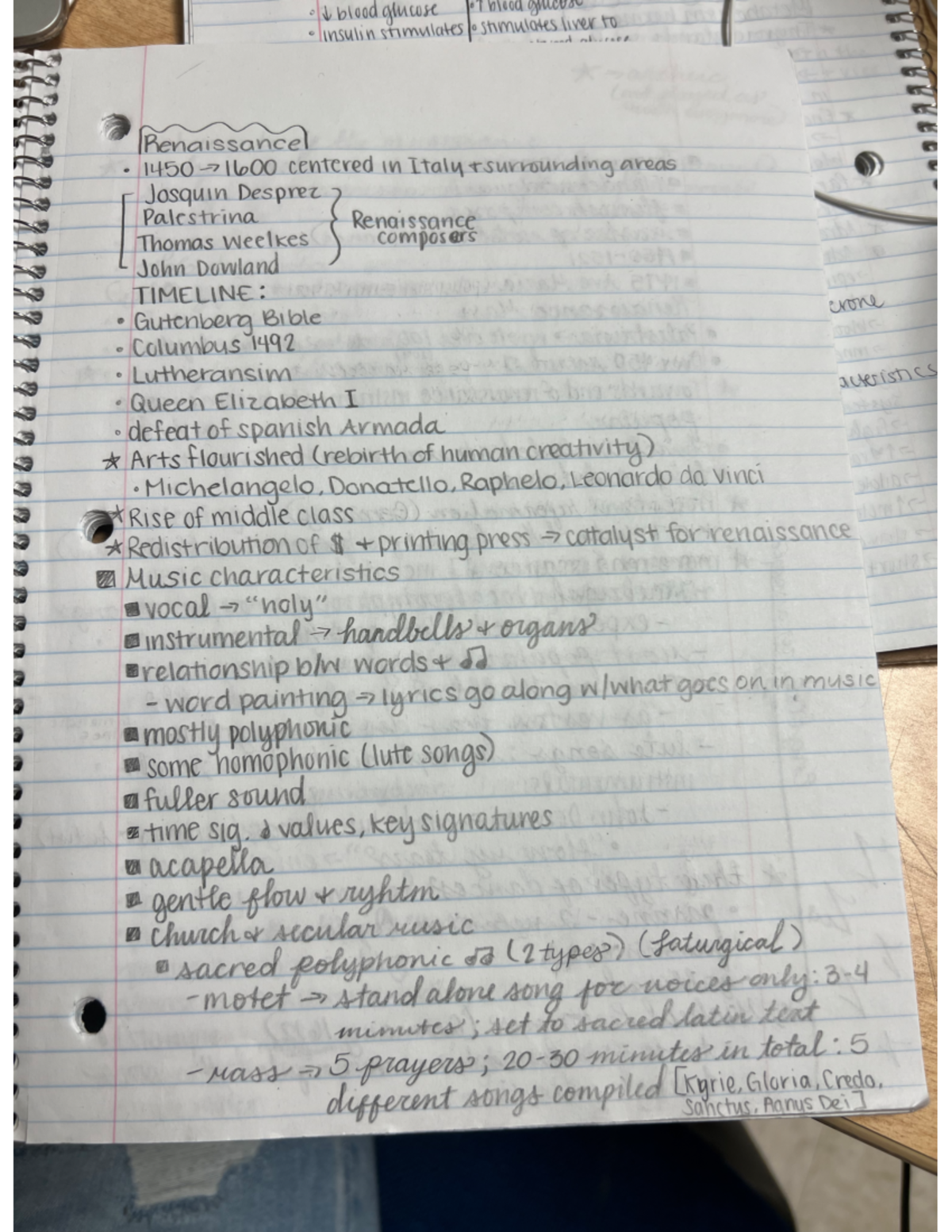 IMG 4511 - Renaissance Day 1 notes Michael Long - MUSI216 - North ...