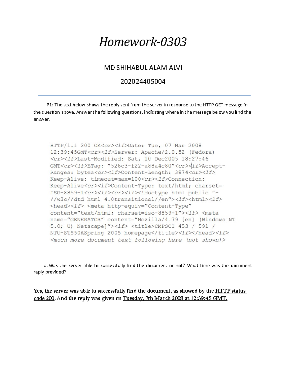 Homework-0303-MD Shihabul ALAM ALVI (202024405004) - Homework- MD SHIHABUL ALAM ALVI ...