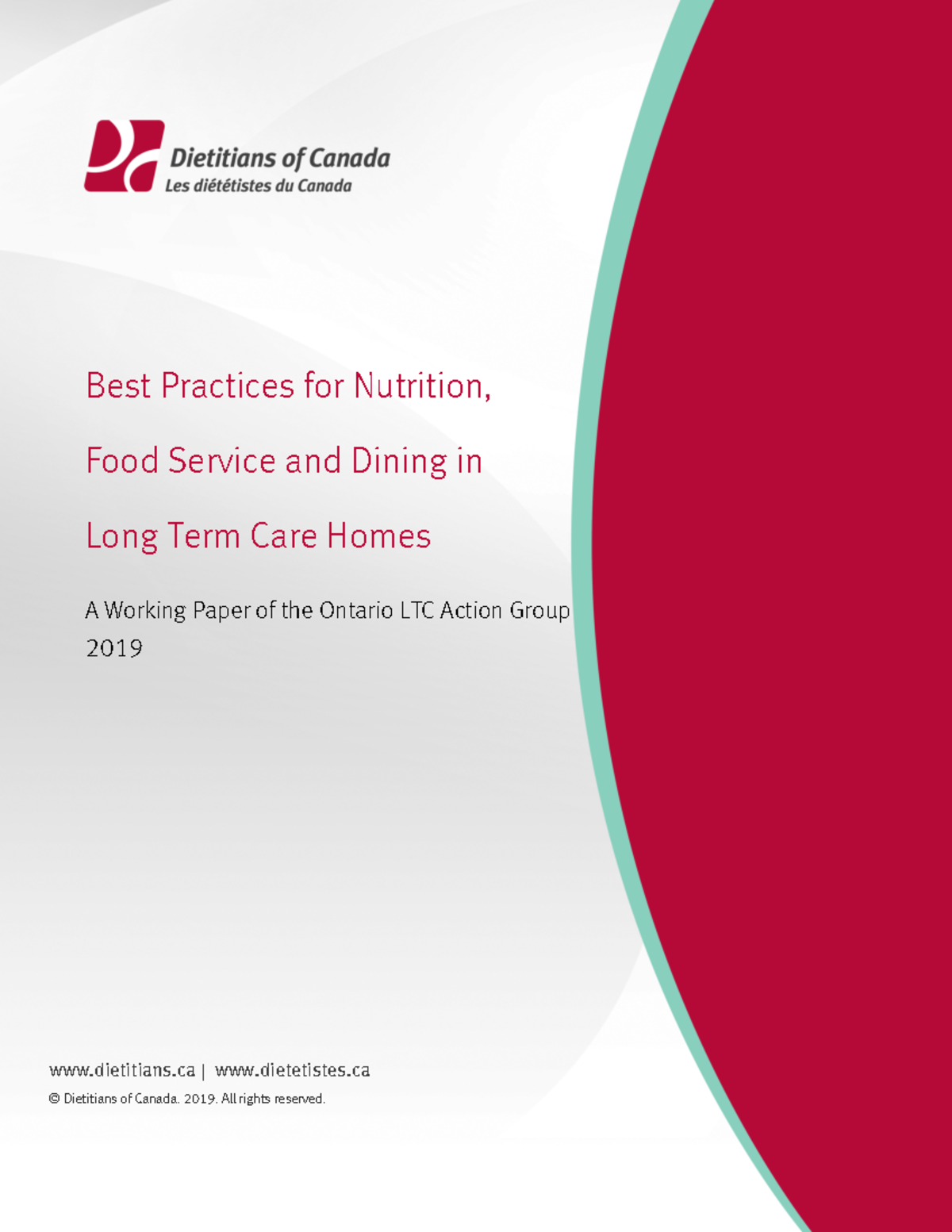 2019 Best Practices for Nutrition, Food Service and Dining in Long Term ...