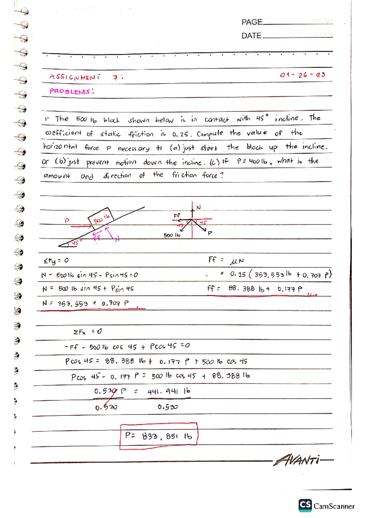 Pedroche Assignment 7 - Statics - BS Civil Engineering - Studocu