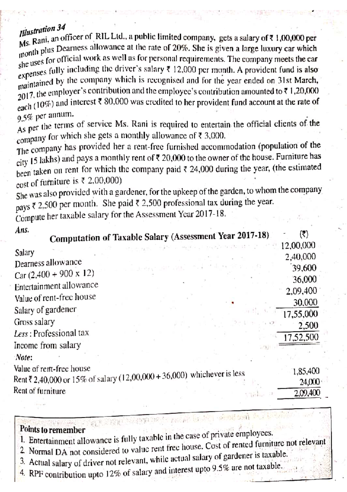 Income from salary problems - Income Tax Planning And Management - Studocu