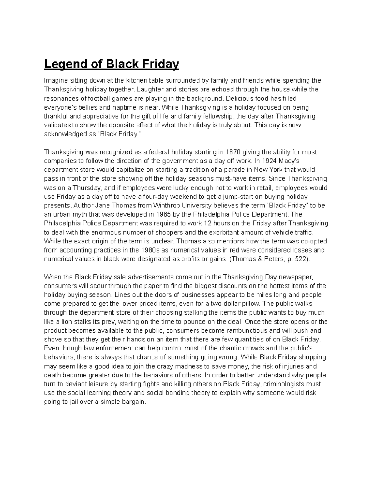Social Learning Theory And Black Friday - Legend of Black Friday ...