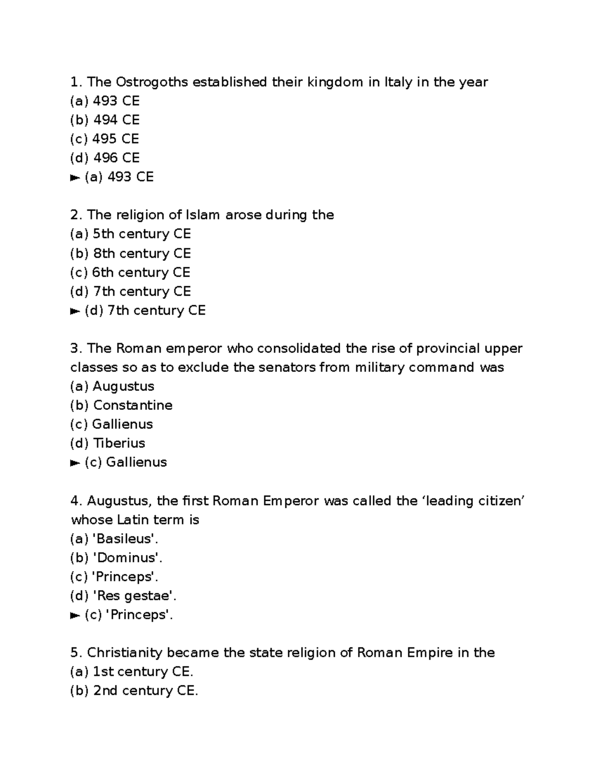 An Empire Across Three Continents mcq - The Ostrogoths established ...