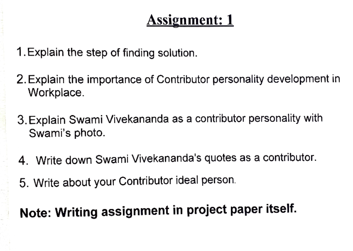 CPDP Assignments - These are some questions based on chapters. - 1 the step of finding solution ...