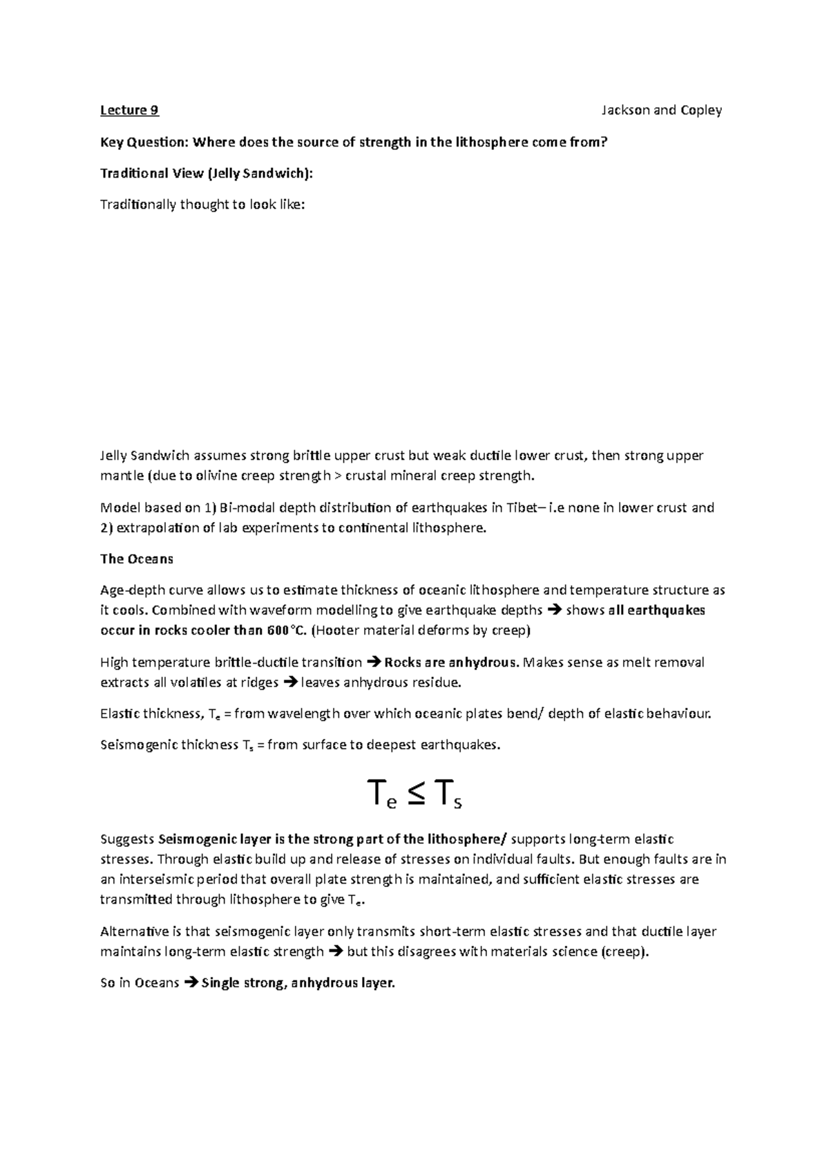 Lecture 9 Jackson - Lecture 9 Jackson and Copley Key Question: Where ...