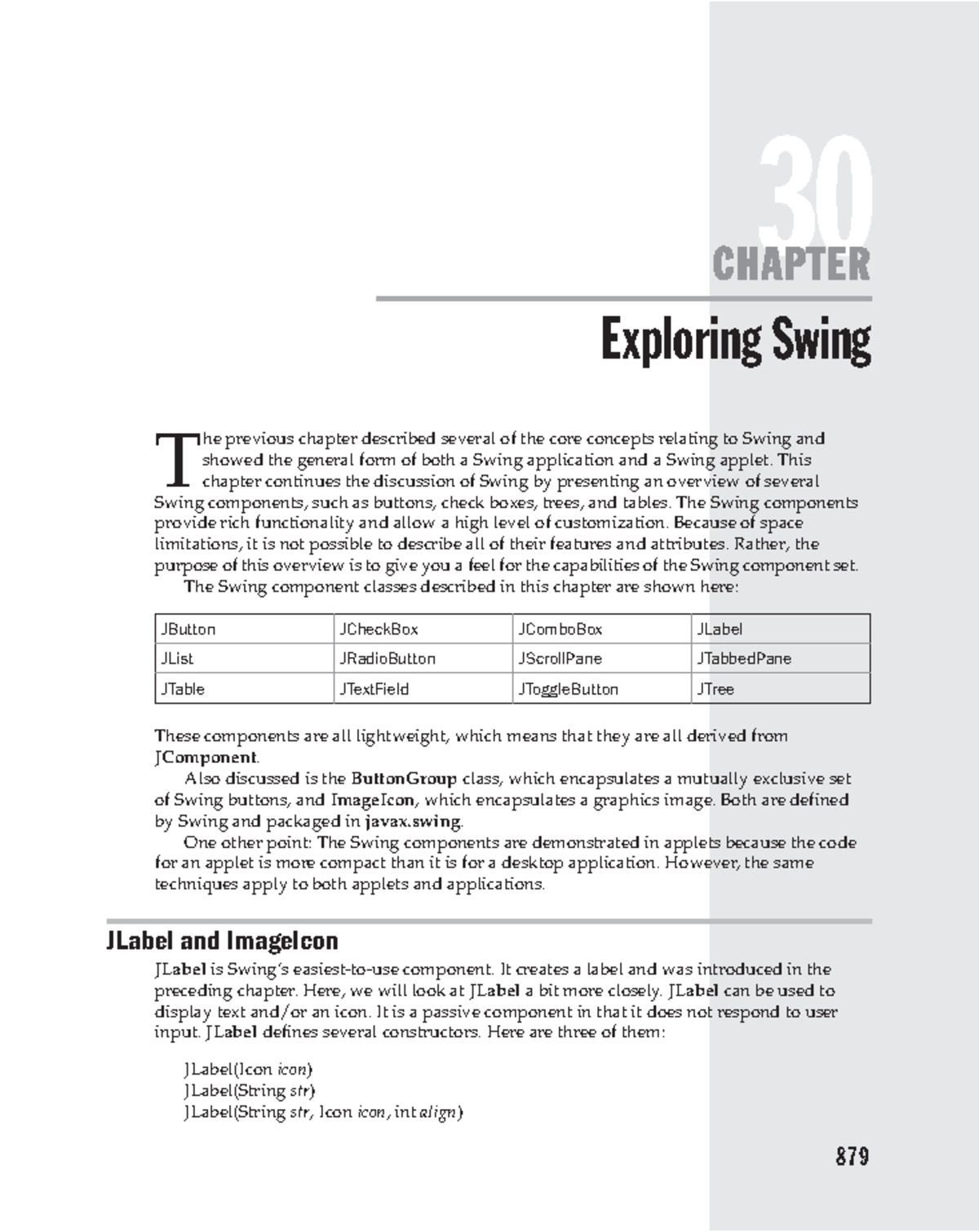 Java The Complete Reference - 30 Exploring Swing T he previous chapter ...