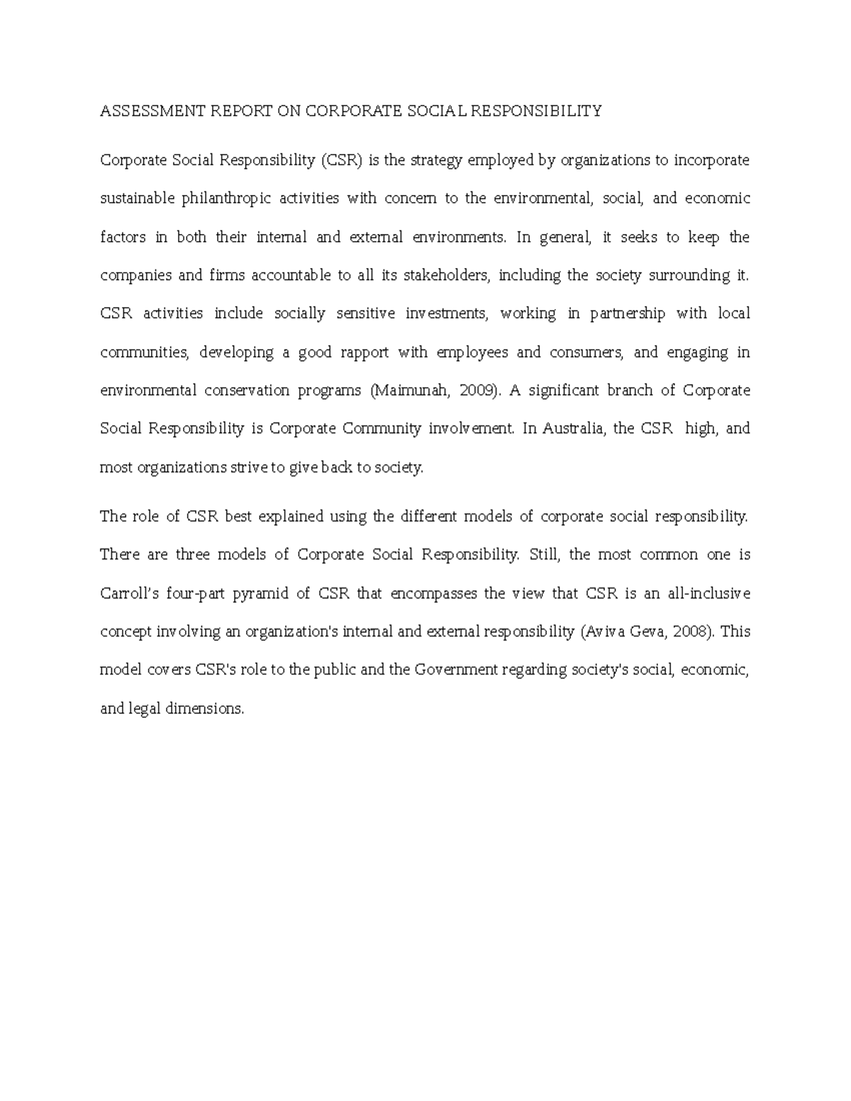 Final Assessment Report on Corporate Social Responsibility.edited 2 ...