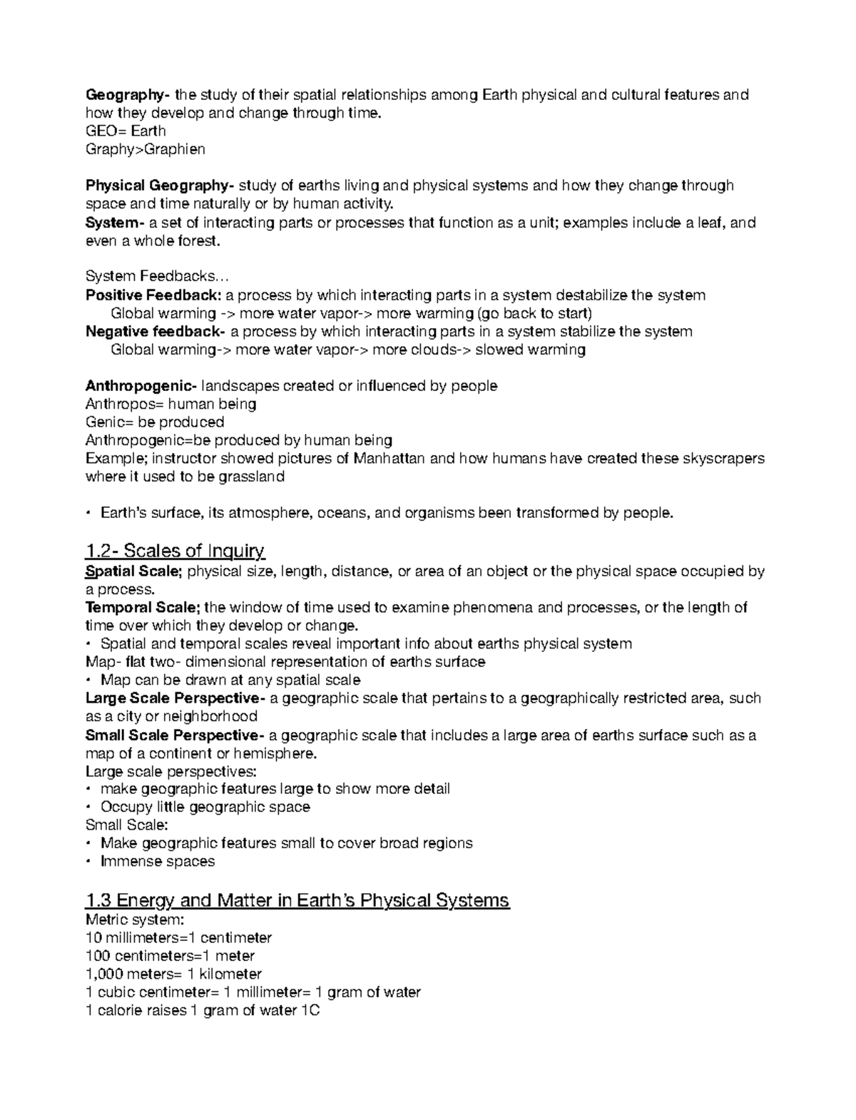 Chapter 1-The Geographer Toolkit Power Point Notes - Geography- the ...